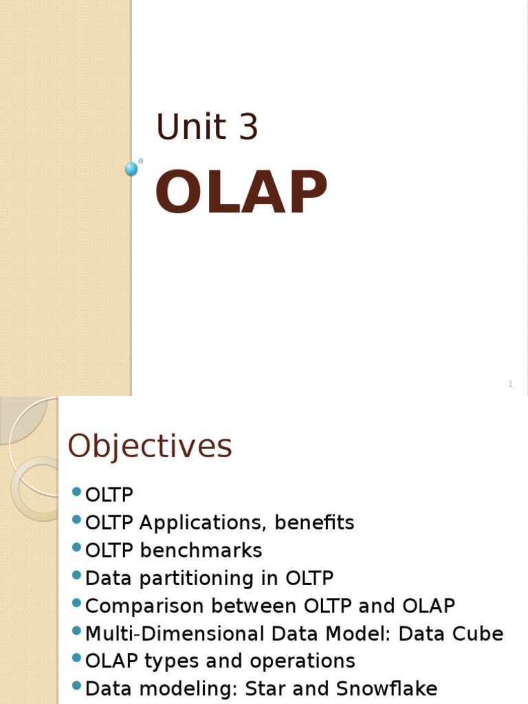 Unit 3 - OLAP | PDF | Databases | Computer Data