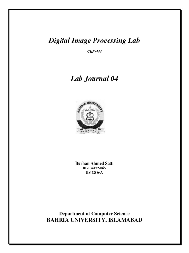 DIP Lab 04 Solution | PDF