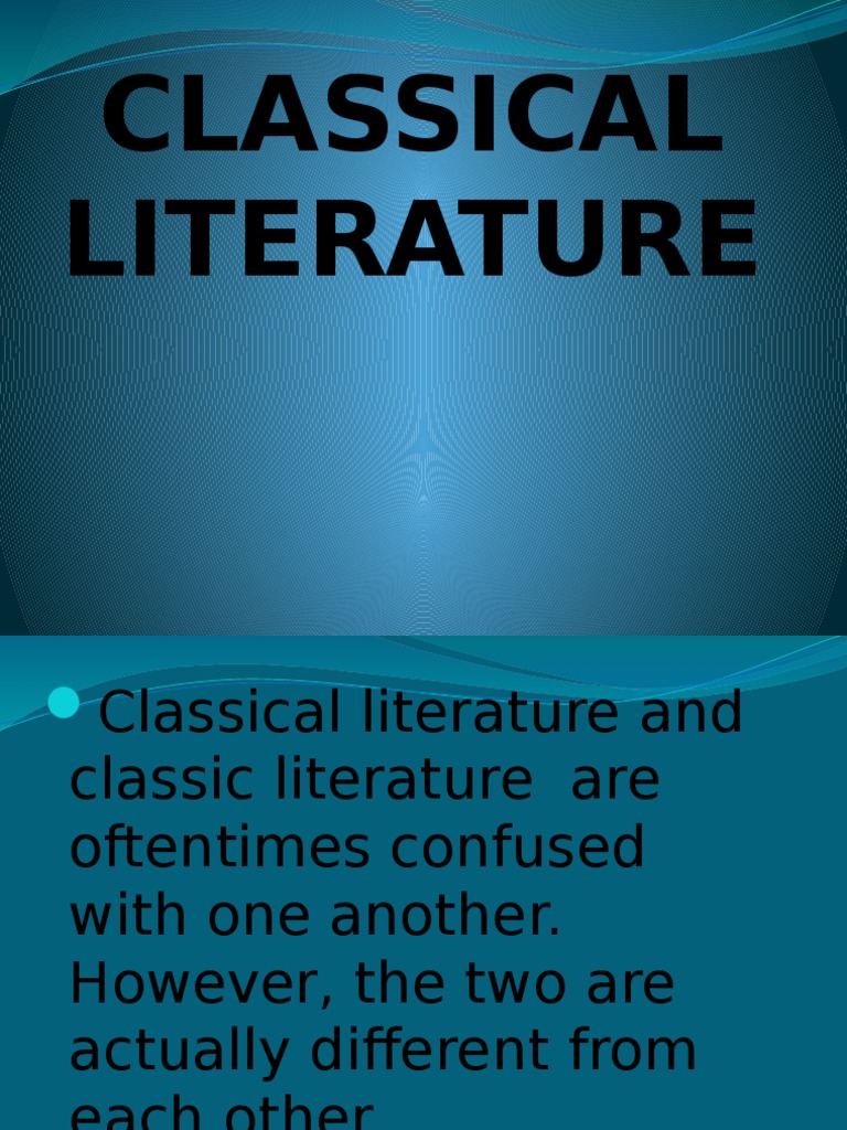 Classical Literature | PDF | Poetry
