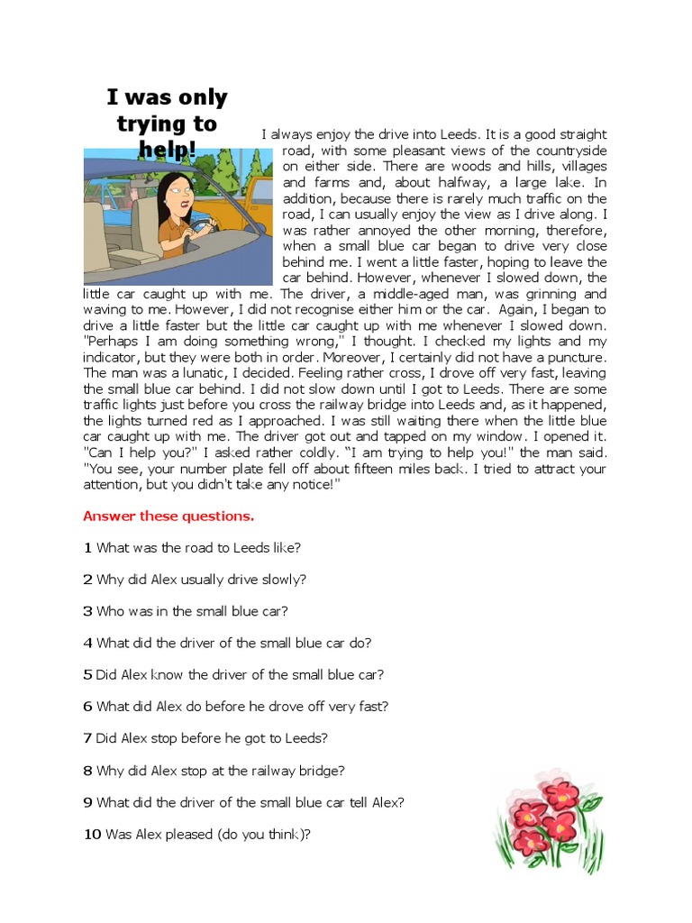 I Was Only Trying To Help!: Answer These Questions | PDF