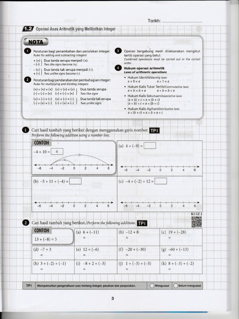 Lembaran Modul Math T1 (Bab1.2) | PDF | Teaching Mathematics | Ring Theory