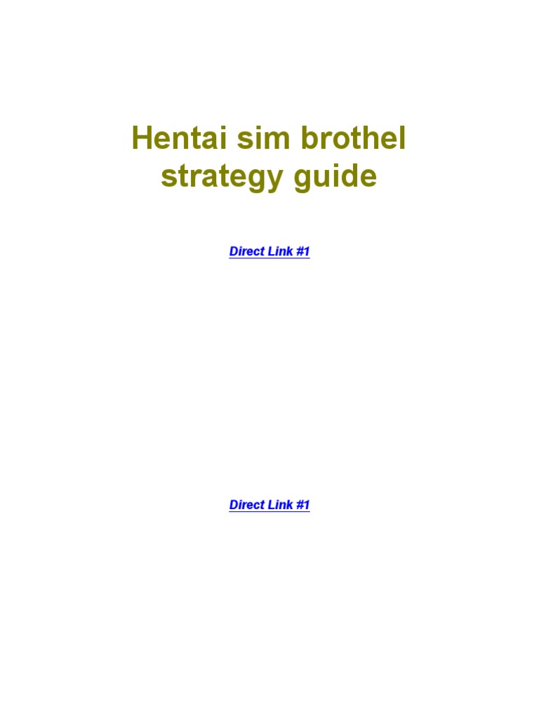 Hentai Sim Brothel Strategy Guide PDF | PDF | System Software ...