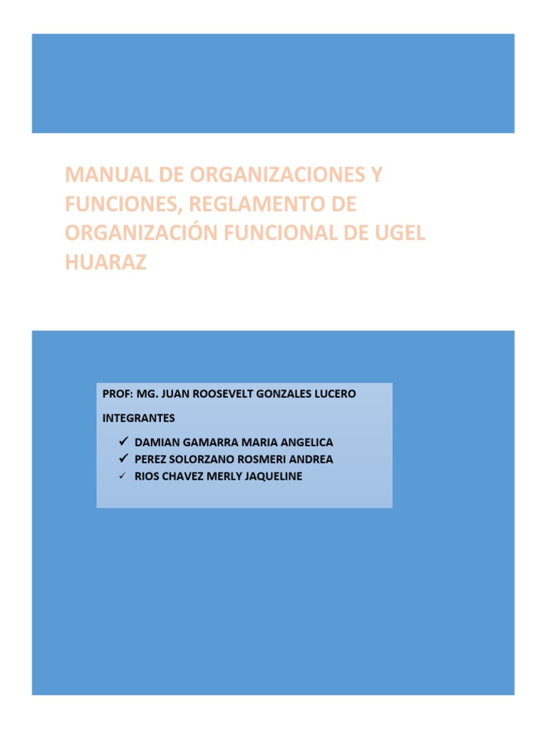 Mof y Rof | PDF | Gobierno | Business