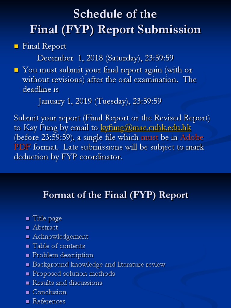 FYP (II) - FinalReport - Format For 1st Term PDF | PDF
