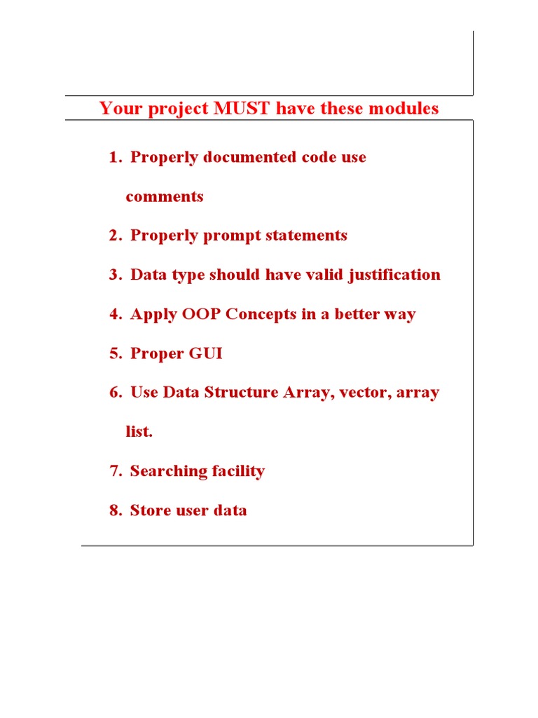 Oop Project Proposal Form Pdf Object Oriented Programming Object Computer Science 2931