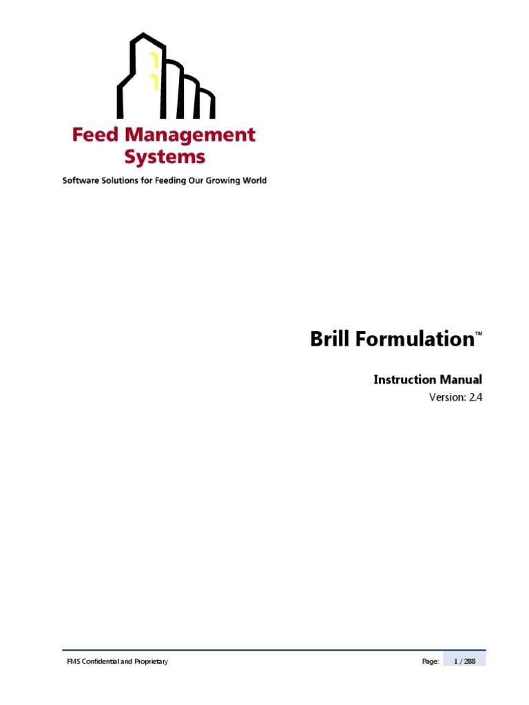 Brill Formulation: Instruction Manual | PDF | Information | Computing
