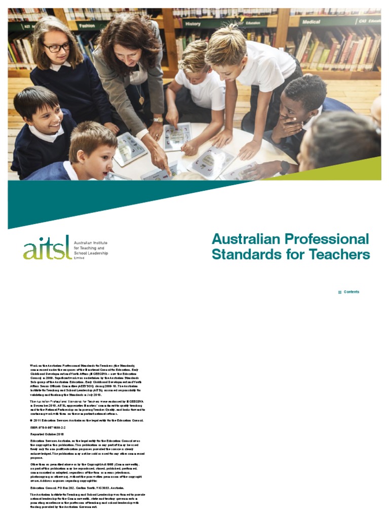 Australian Professional Standards For Teachers | PDF | Teachers ...