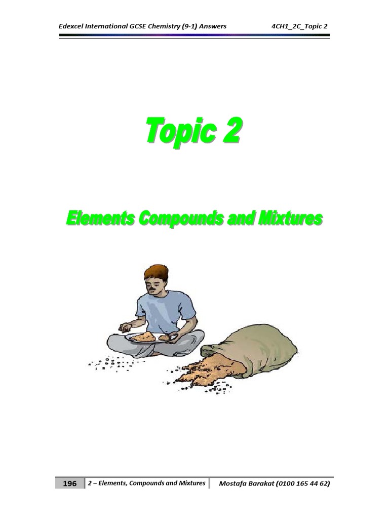 Edexcel IGCSE Chemistry Paper 2 Answers | PDF | Mixture | Solution
