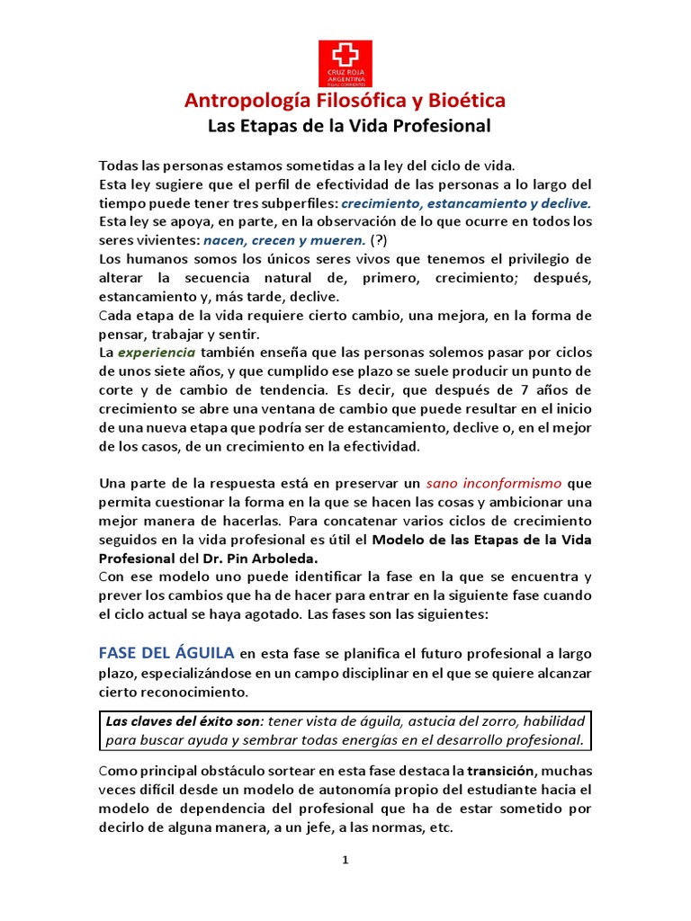 Las Etapas de La Vida Profesional | Descargar gratis PDF | Vida