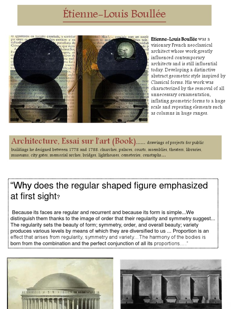 Étienne-Louis Boullée: Architecture, Essai Sur L'art (Book) | PDF | Art ...