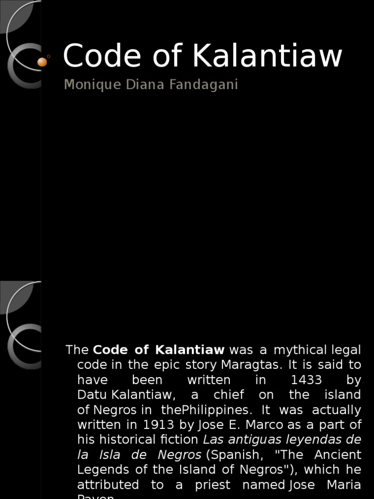 Code of Kalantiaw: Monique Diana Fandagani | PDF | Philippines
