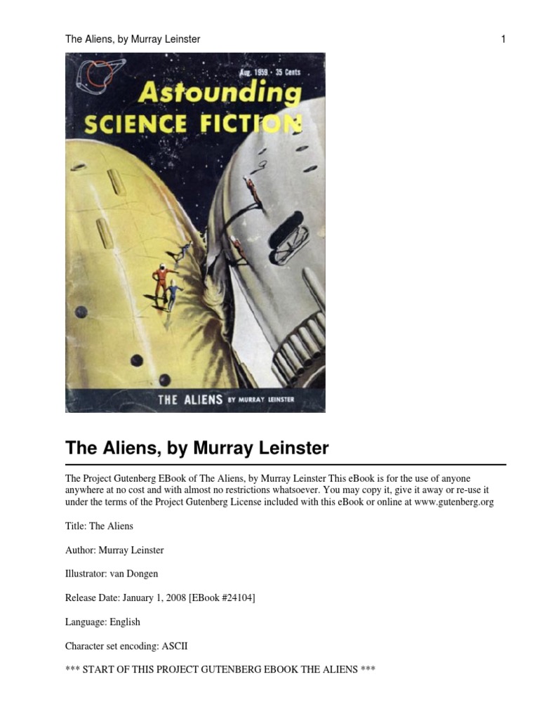 The Aliens by Murray Leinster: A Sci-Fi Tale | PDF | Solar System | Radar