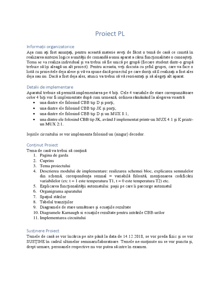 Proiect PL | PDF