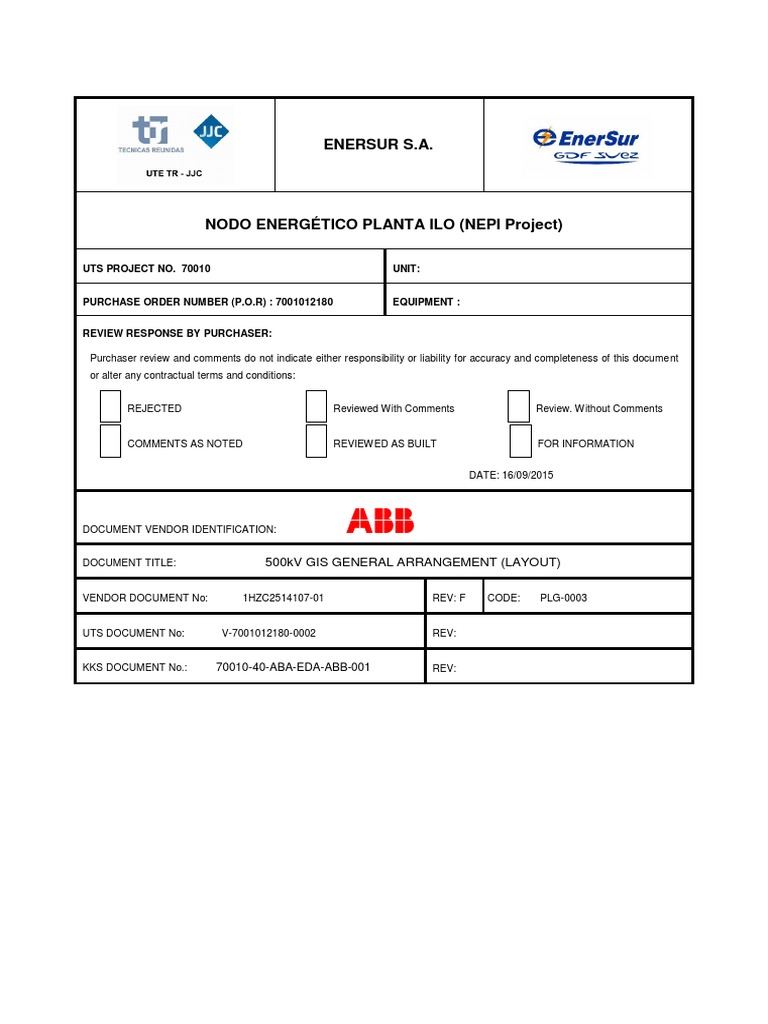 500kV GIS Layout Review Document | PDF