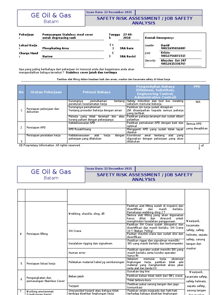 JSA Install Stainless Steel Cover For Degreasing Tank | PDF