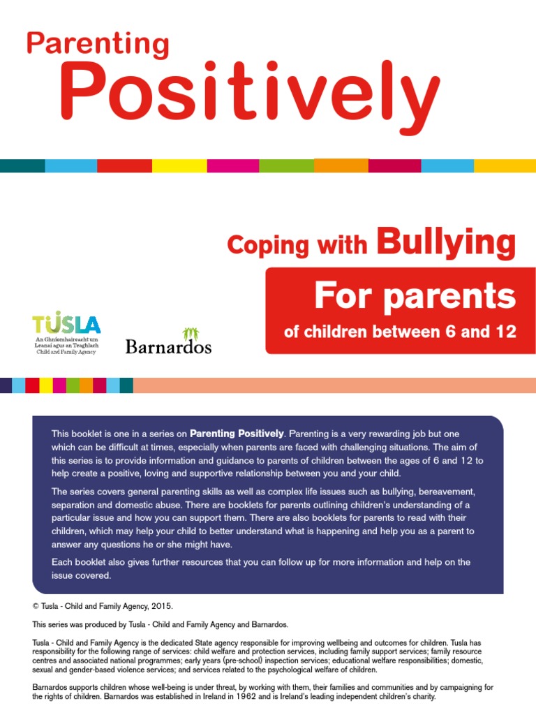 Barnardos PP Parents Coping With Bullying | PDF | Bullying | Sibling