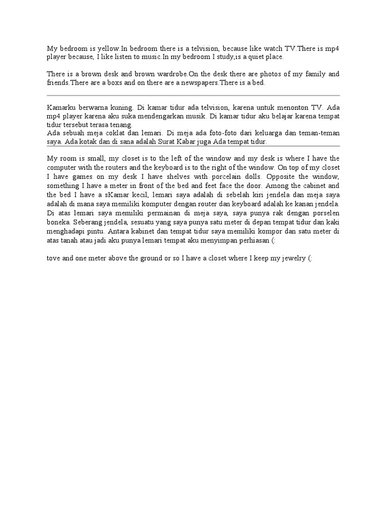 My Bedroom Speaking | PDF
