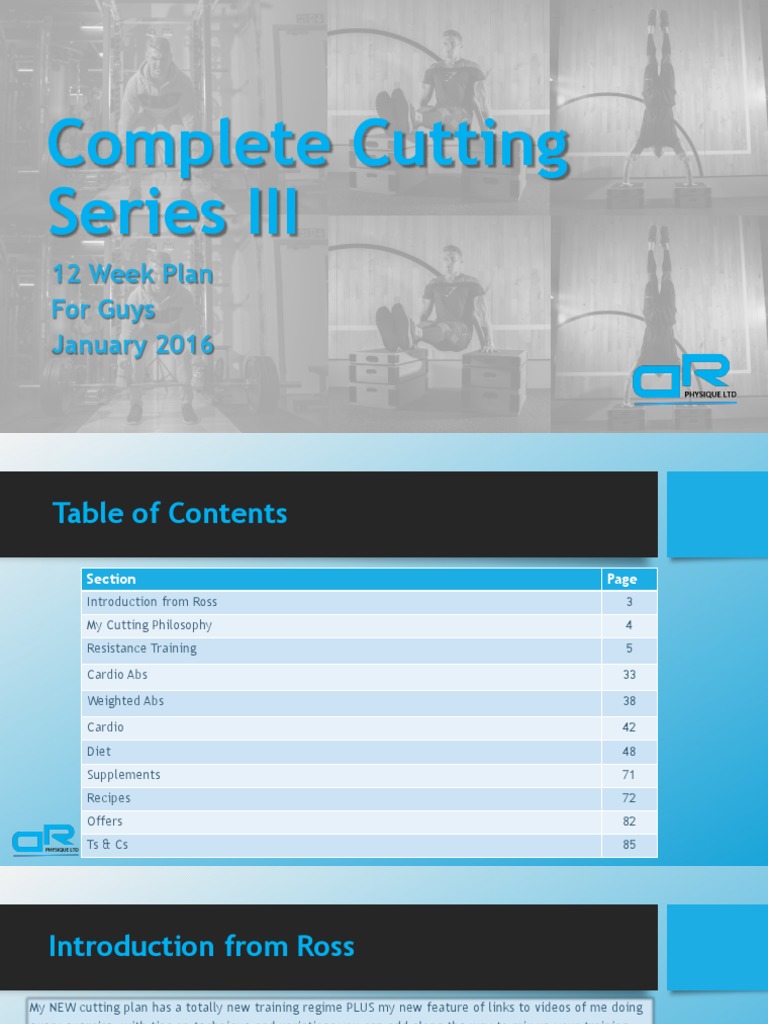 Cutting Plan 12 Week 2016 PDF | PDF | Dieting | Strength Training