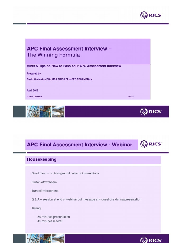 APC Final Assessment Interview - : The Winning Formula | Download Free PDF | Nonverbal ...