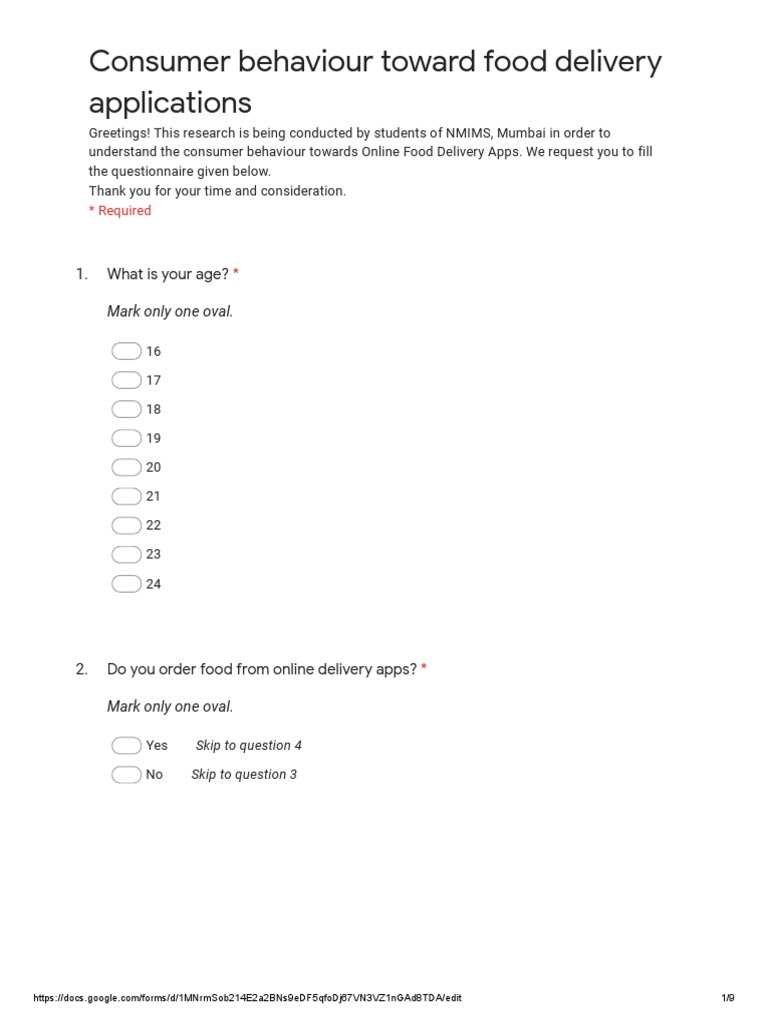 Questionnaire On Consumer Behaviour | PDF | Consumer Behaviour | Marketing