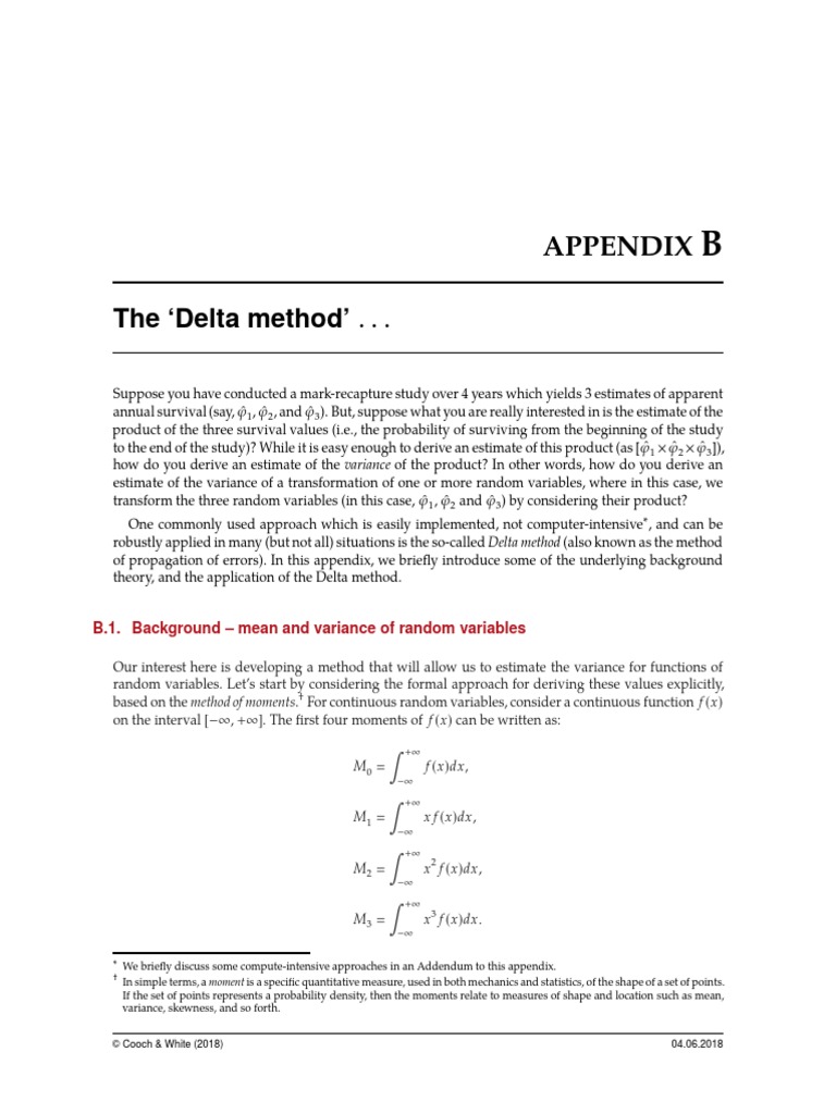 Delta Method para Un Rato | PDF | Variance | Normal Distribution