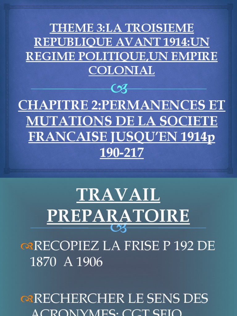 Mutations de la société française jusqu'en 1914 | PDF | France ...