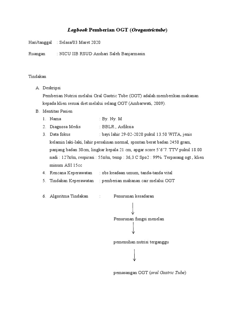 Log Book Pemasangan OGT | PDF