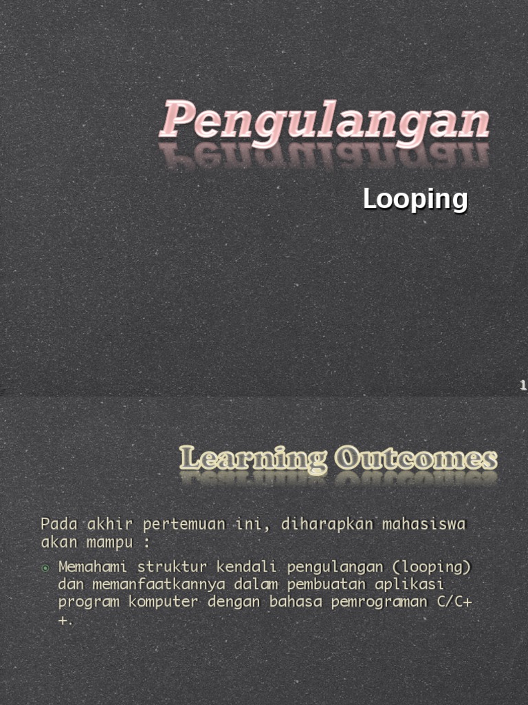 Struktur Looping dalam C/C++ | PDF
