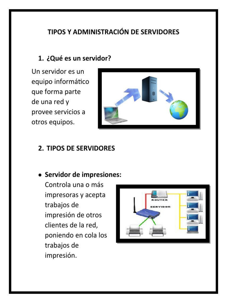 Tipos y Administración de Servidores | PDF | Servidor (Computación ...