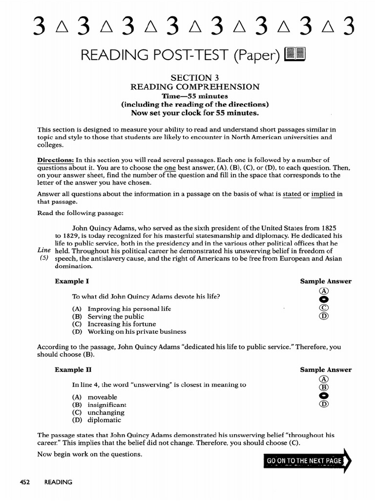 Reading Post Test PDF | PDF
