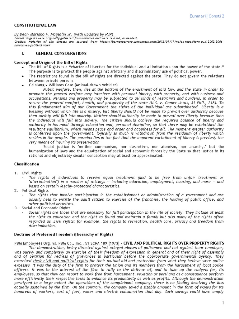 Constitutional Law: Eunmari Consti 2 | PDF | Eminent Domain | Tax Exemption
