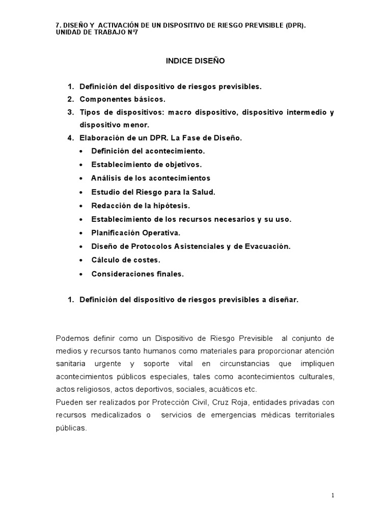 DisenoN Y ACTIVACION DPR | PDF | Hospital | Ambulancia