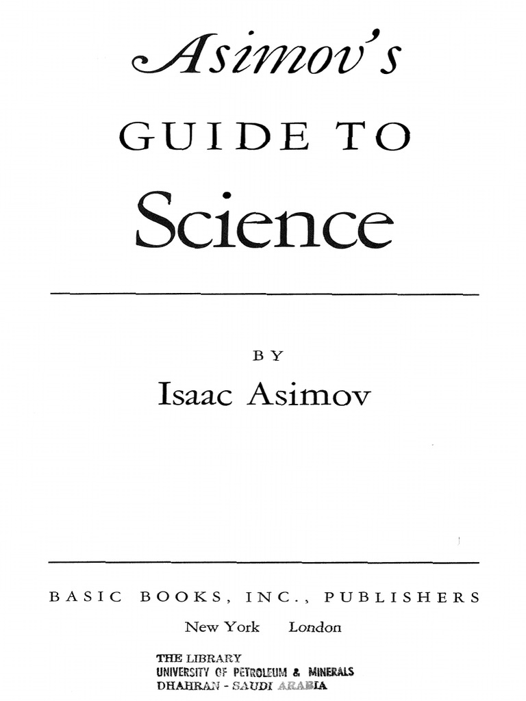 Asimov Guide To Science PDF | PDF