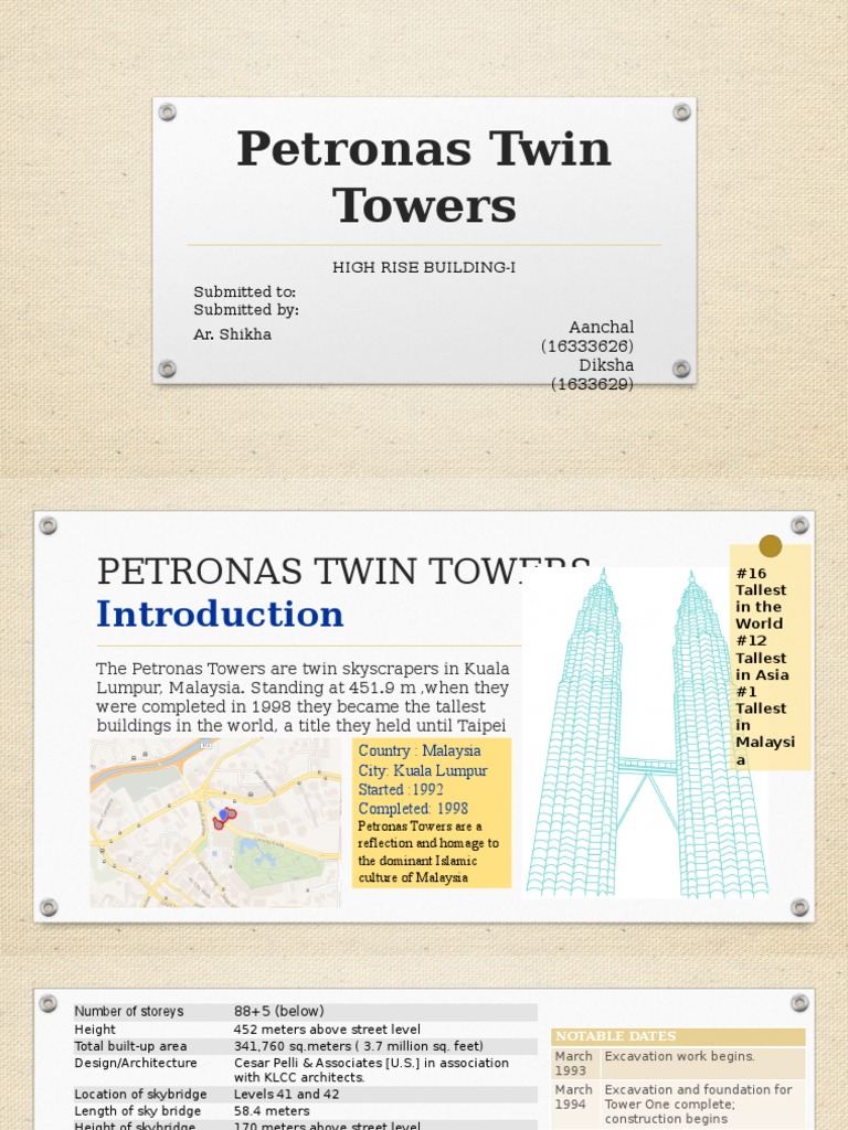Petronas Twin Towers: Design & Construction | PDF | Building Materials ...