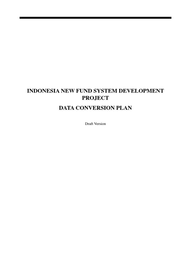 Indonesia NFS Data Conversion Plan | PDF | Information Technology | Data