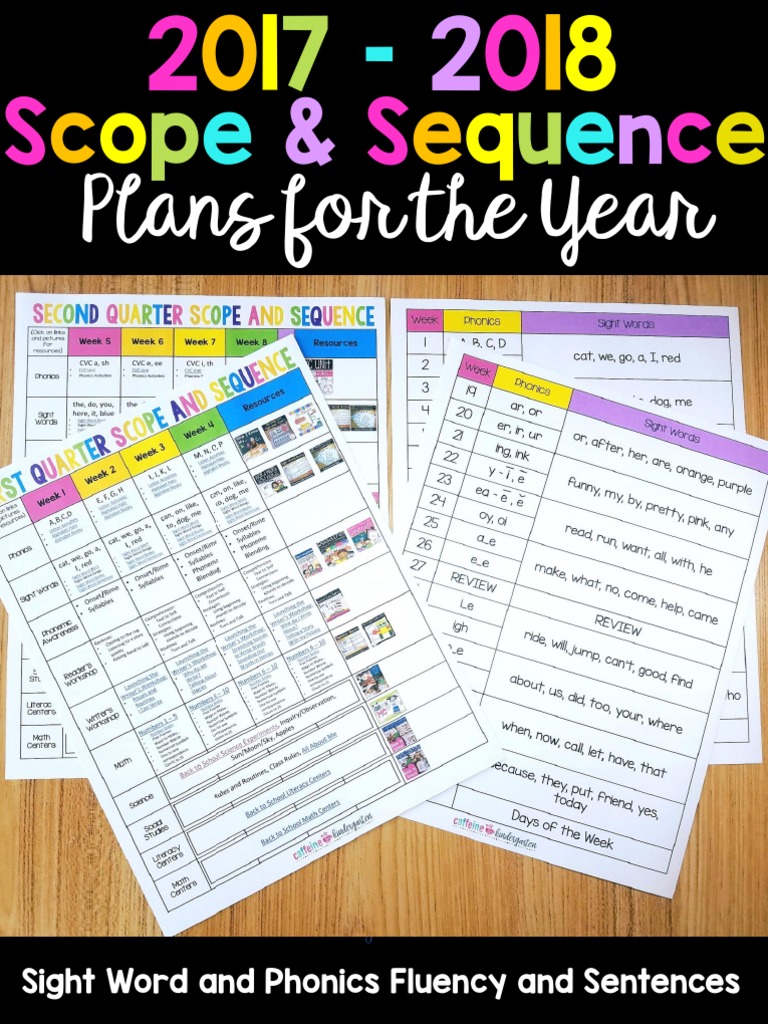Plans For The Year: Sight Word and Phonics Fluency and Sentences | PDF ...