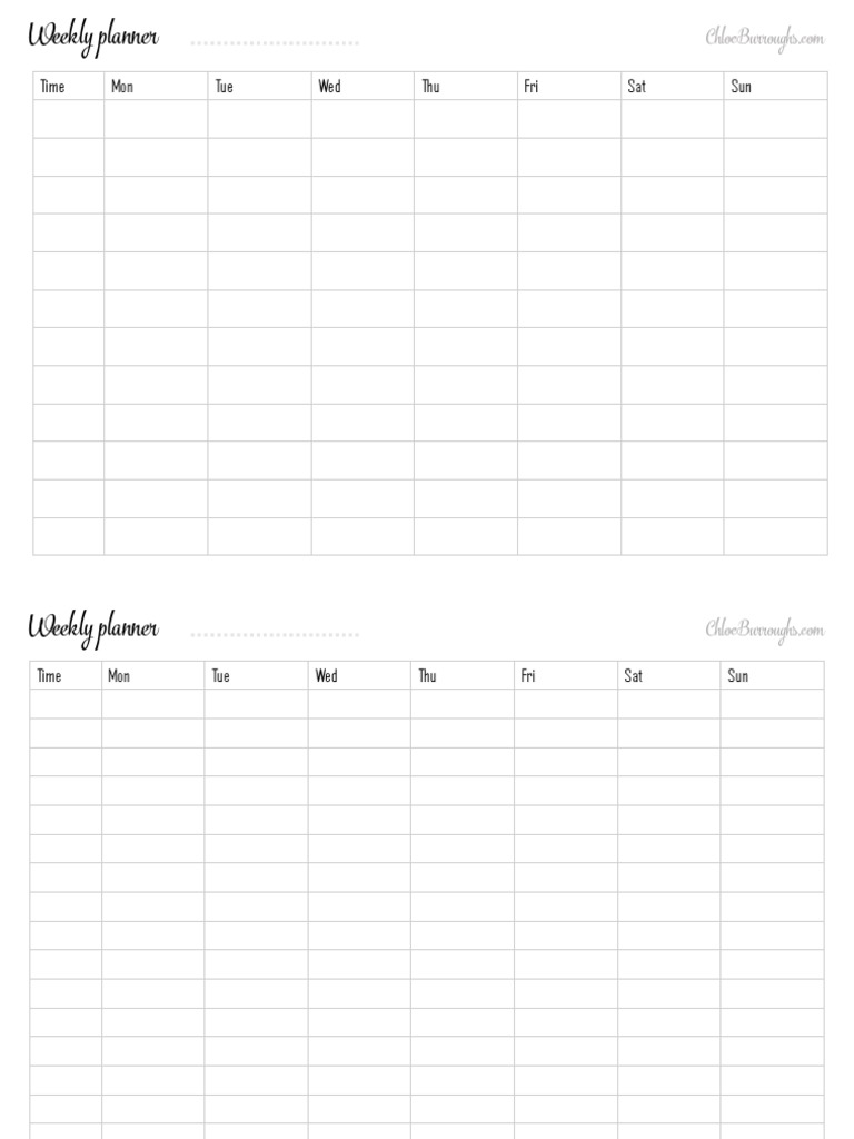 32 - Weekly Planner Printables Landscape PDF | PDF