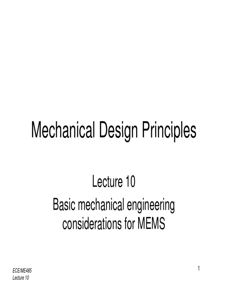 Mechanical Design Principles Mechanical Design Principles | PDF ...
