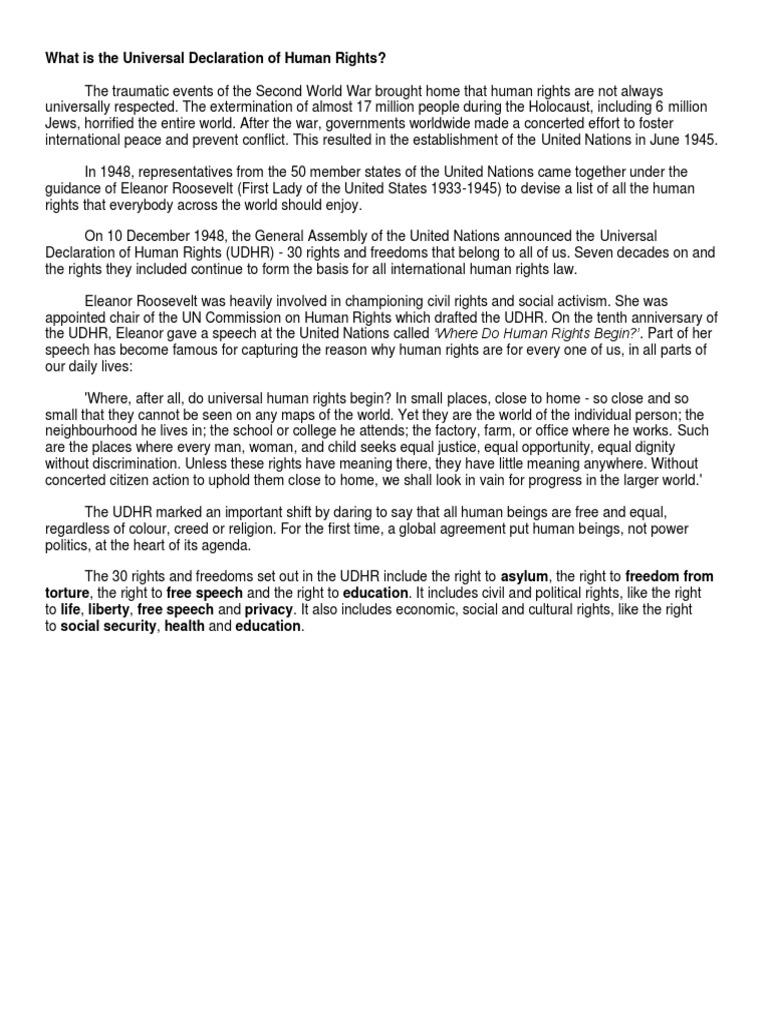 What Is The Universal Declaration of Human Rights PDF | PDF | Human ...
