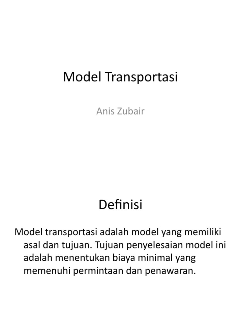 Model Transportasi | PDF