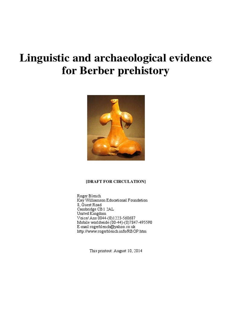 Berber Prehistory | PDF | Semiotics | Languages