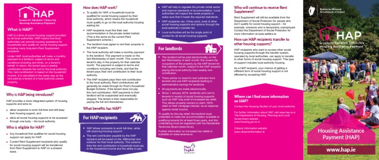 HAP Leaflet English 2018 PDF | PDF | Leasehold Estate | Landlord
