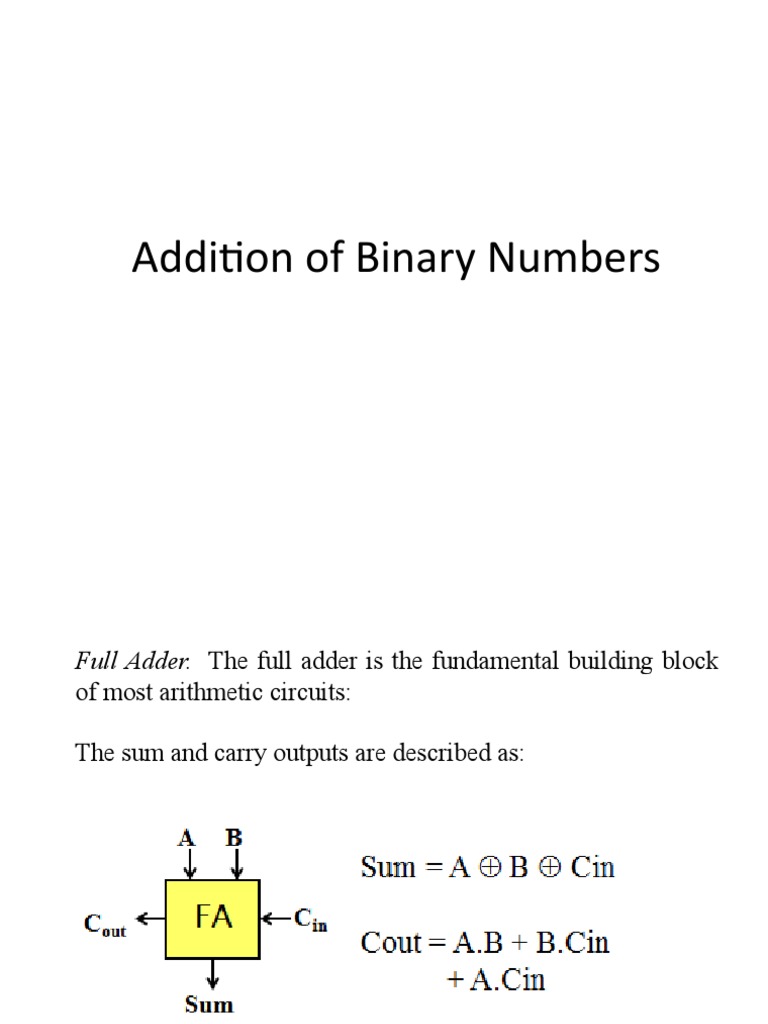 Full Adder and Multiplier Design Concepts | PDF | Multiplication ...