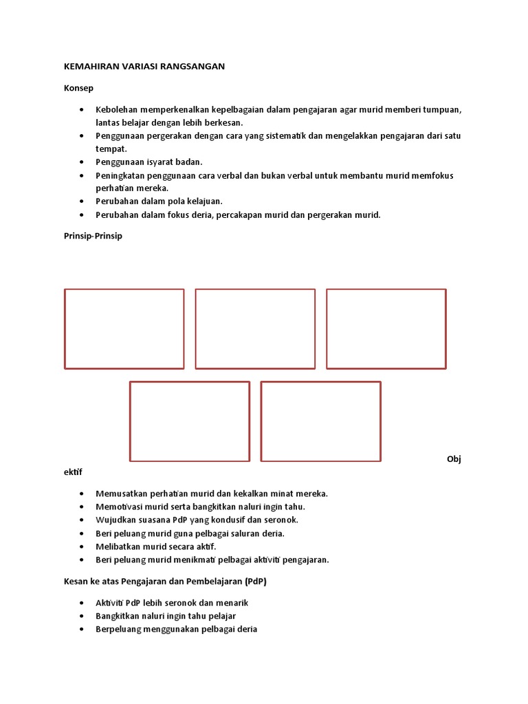 Kemahiran Variasi Rangsangan | PDF