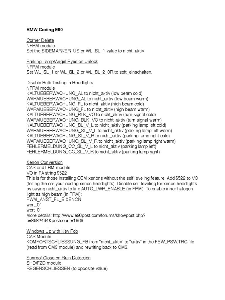 e90SomeBMW Coding PDF | PDF