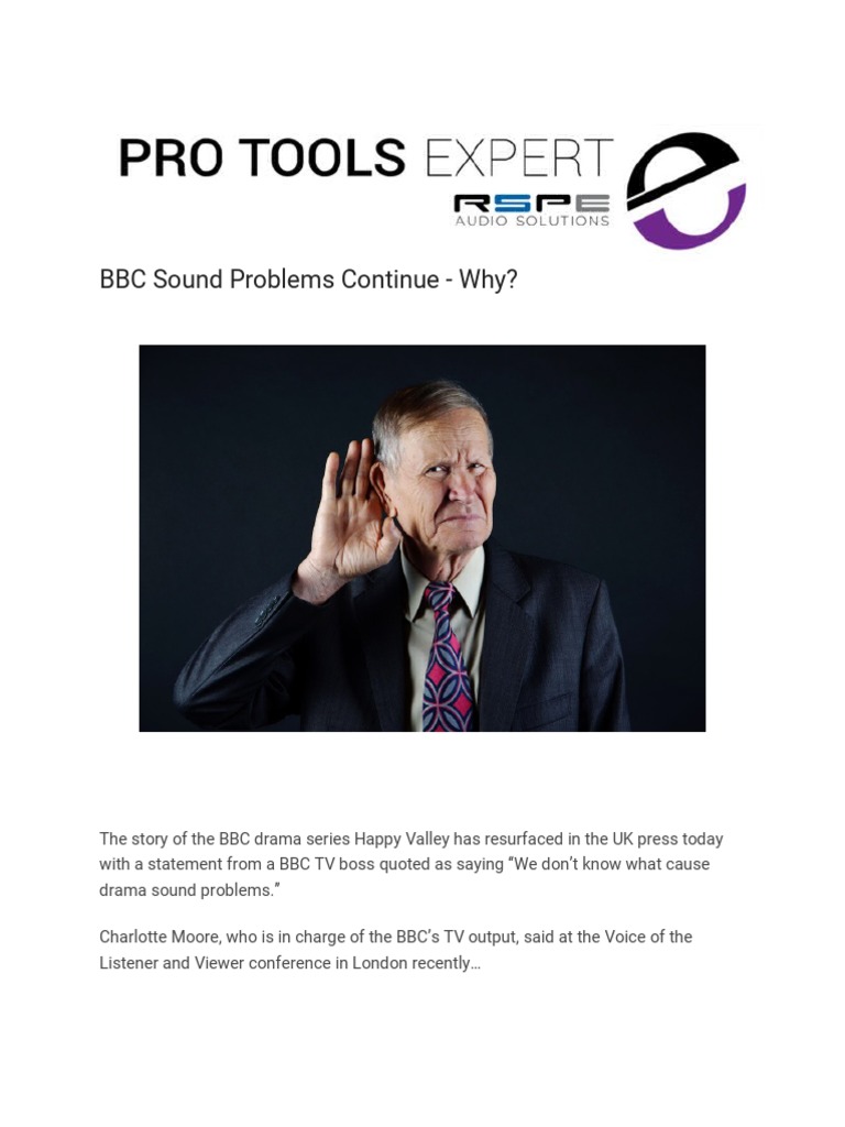 BBC Sound Issues: Causes and Solutions | PDF | Bbc | Microphone