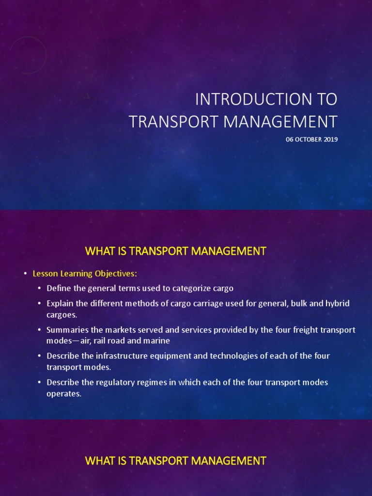 An Introduction to Transport Management: Understanding Freight ...