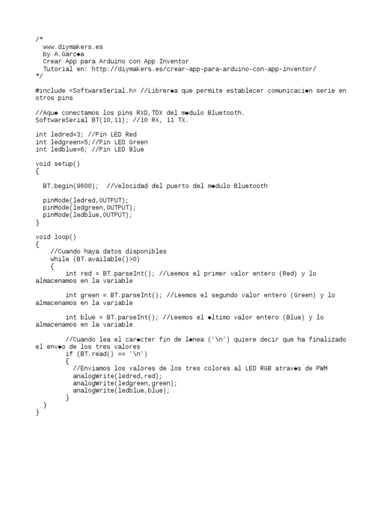 Crear App para Arduino Con App Inventor | PDF
