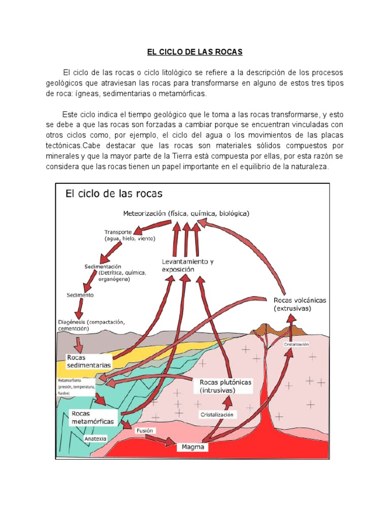 El Ciclo de Las Rocas | PDF | Roca (geología) | Roca ígnea