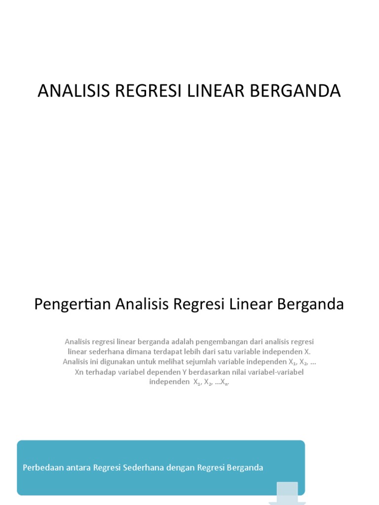 Analisis Regresi Linear Berganda | PDF